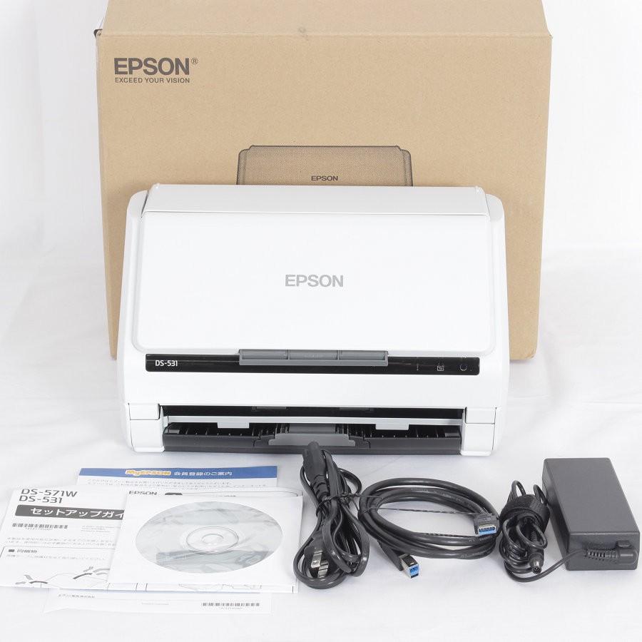 ボーナスストア+5％【美品】エプソン DS-531 ホワイト A4シートフィードスキャナー EPSON 本体 : リファン Yahoo!ショップ - 通販 - Yahoo!ショッピング