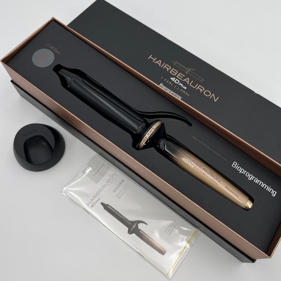 ボーナスストア+5％【美品】ヘアビューロン 4D Plus カール L-type 34.0mm HBRCL4D-GL-JP バイオプログラミング ヘアアイロン コテ 本体 : 042796 ...