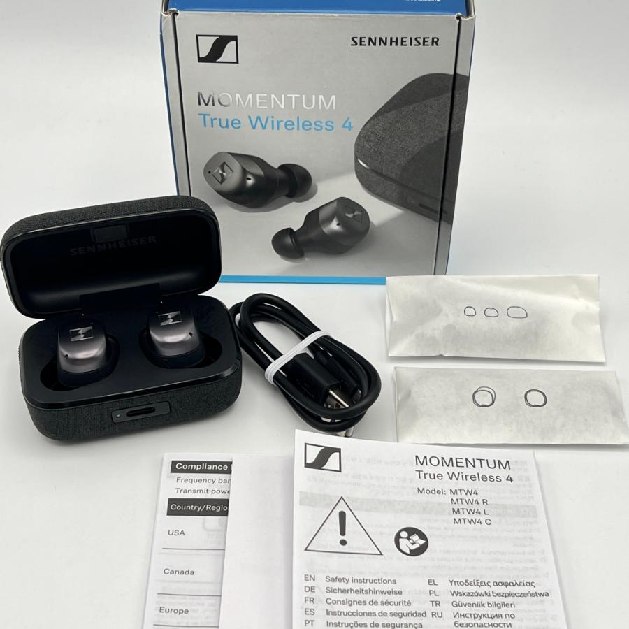 ボーナスストア+5％【美品】SENNHEISER MOMENTUM True Wireless 4 MTW4-BLACK-GRAPHITE ノイズキャンセリング対応 ワイヤレスイヤホン ...