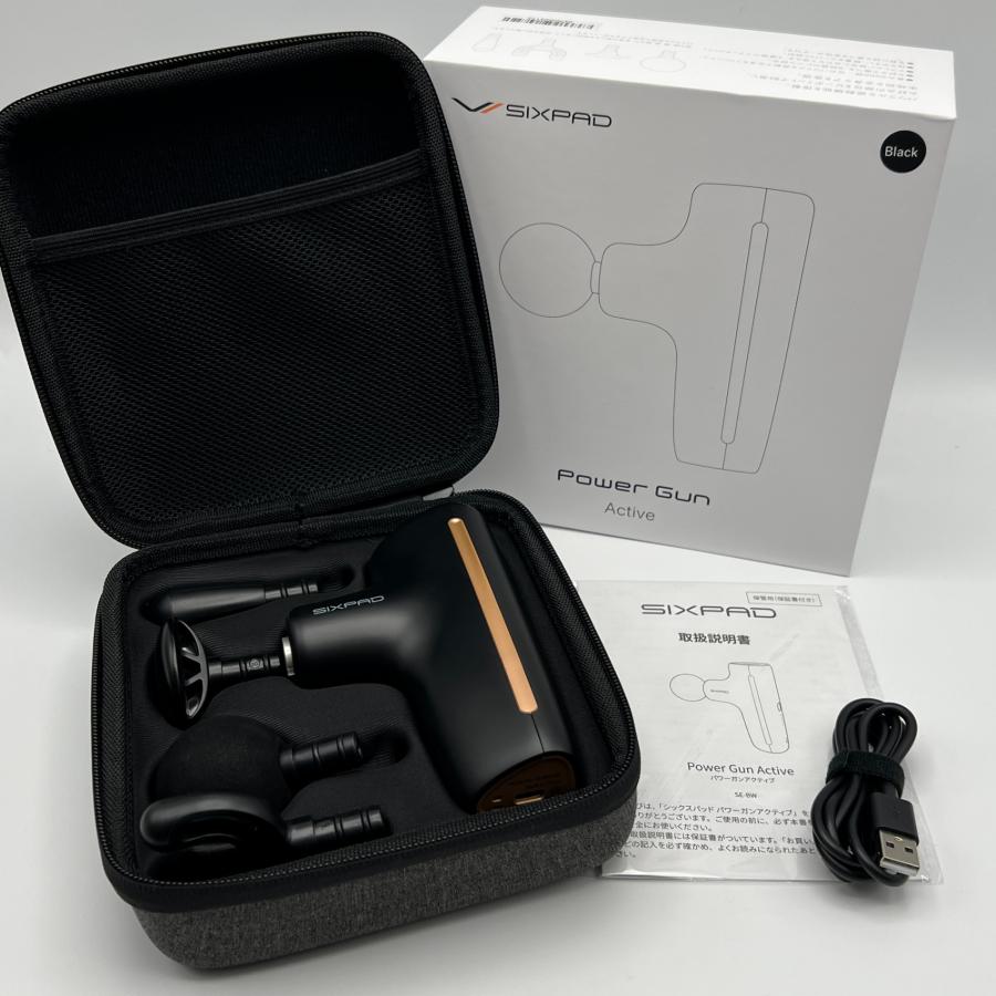 ボーナスストア+5％【美品】MTG SIXPAD Power Gun Active SE-BW-03A ブラック×ブロンズ パワーガン ハンディマッサージャー アクティブ シックスパッド 本体 ...