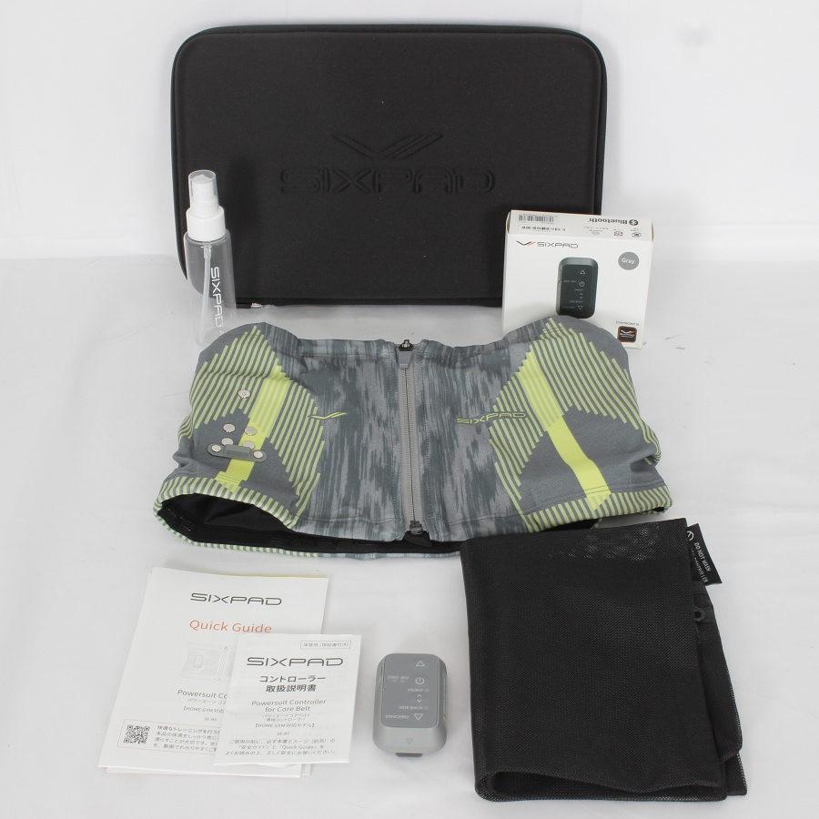 ボーナスストア+5％【美品】MTG SIXPAD Powersuit Core Belt SE-BS-14B-M GRAY ホームジム対応モデル Mサイズ シックスパッド パワースーツ コア ...