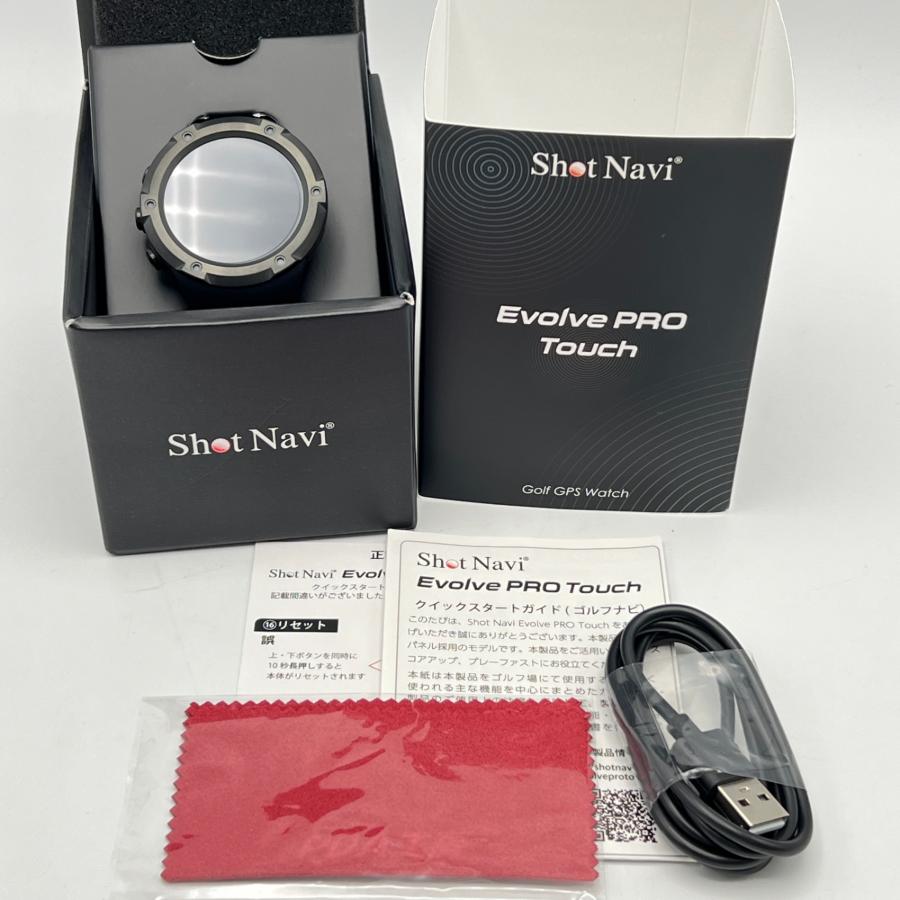 ボーナスストア+5％【美品】ShotNavi Evolve PRO Touch Black 腕時計型GPSゴルフナビ 距離測定器 ショットナビ エボルブ プロ タッチ 本体 : リファン ...