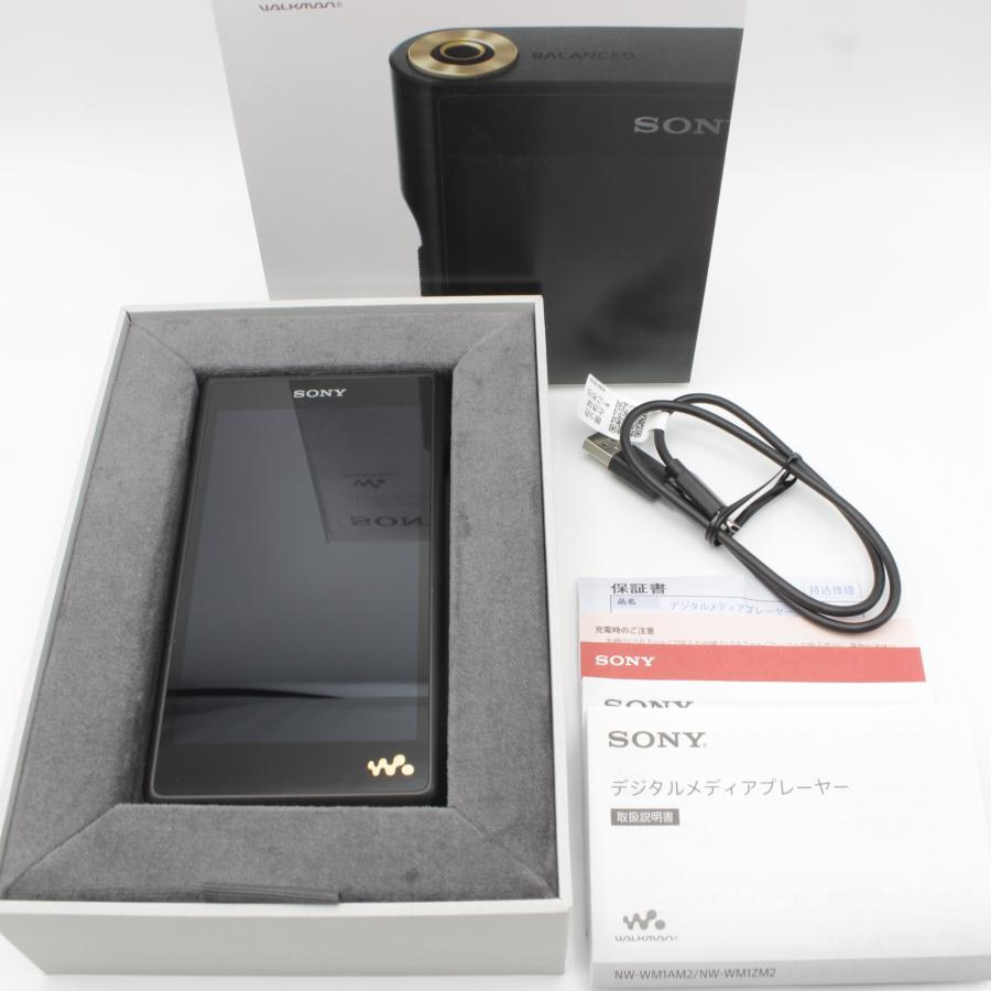 ボーナスストア+5％【美品】SONY WALKMAN NW-WM1AM2 128GB ブラック ポータブルオーディオプレーヤー ソニー メモリーオーディオ ウォークマン WM1シリーズ 本体 ...
