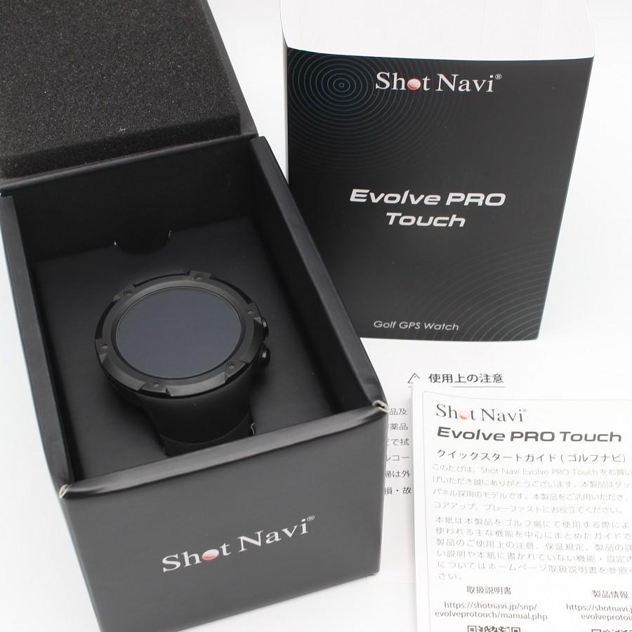 ボーナスストア+5％【美品】ShotNavi Evolve PRO Touch Black 腕時計型GPSゴルフナビ 距離測定器 ショットナビ エボルブ プロ タッチ 本体 : リファン ...