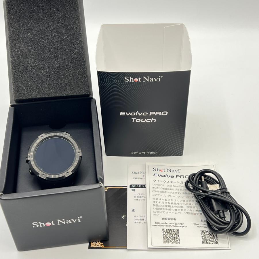 ボーナスストア+5％【美品】ShotNavi Evolve PRO Touch Black 腕時計型GPSゴルフナビ 距離測定器 ショットナビ エボルブ プロ タッチ 本体 : リファン ...