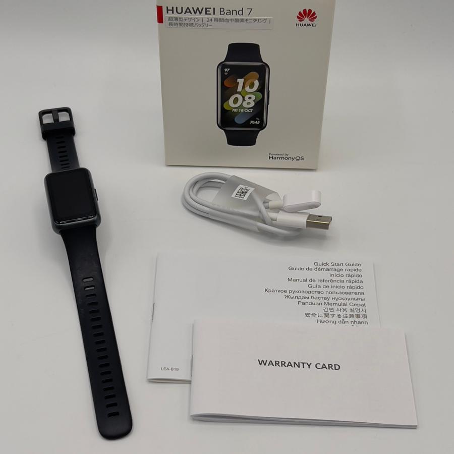ボーナスストア+5％【美品】HUAWEI Band 7 LEA-B19 グラファイトブラック スマートウォッチ スマートバンド ファーウェイ ...