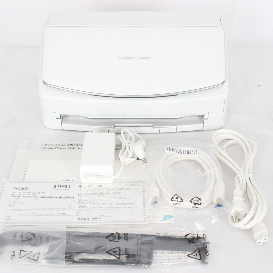 ボーナスストア+5％【【美品】】富士通 PFU ScanSnap FI-IX1600A ドキュメントスキャナー ホワイト スキャンスナップ IX1600 本体 : リファン Yahoo ...