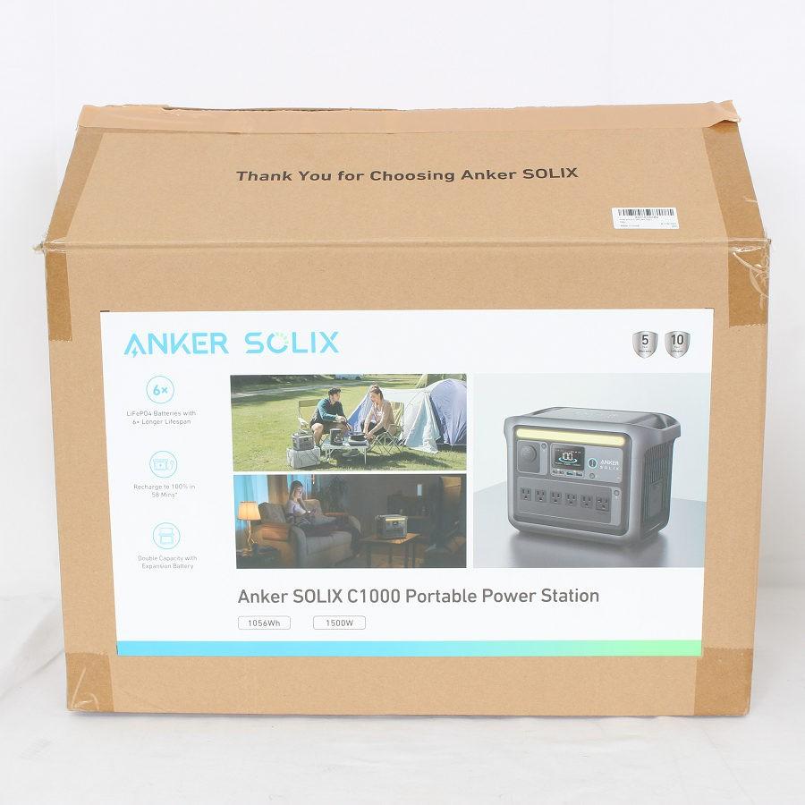 ボーナスストア+5％【美品】 Anker Solix C1000 Portable Power Station A1761511 ブラック ポータブル電源 1056Wh アンカー 本体 : リ ...