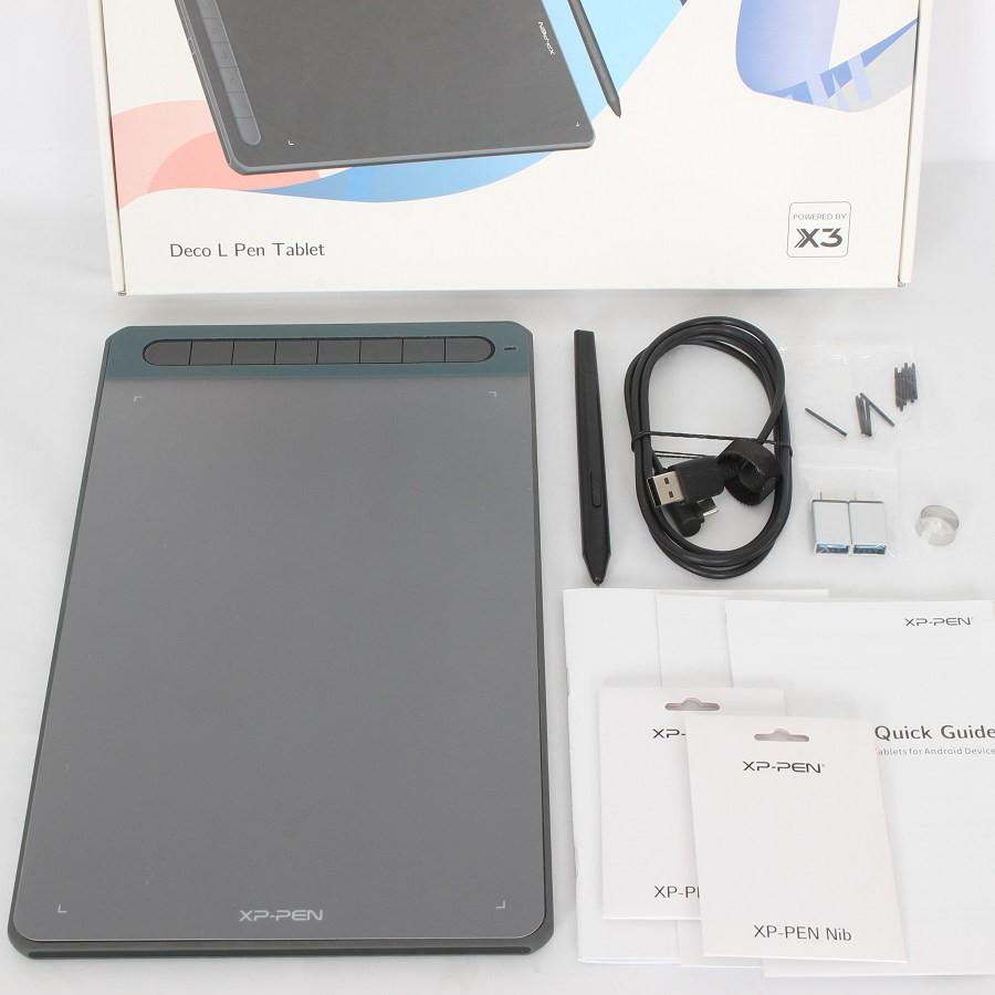 ボーナスストア+5％【美品】XP-Pen Deco L IT1060_BK ブラック USB接続 マルチOS対応 ペンタブレット 本体 : リ ...
