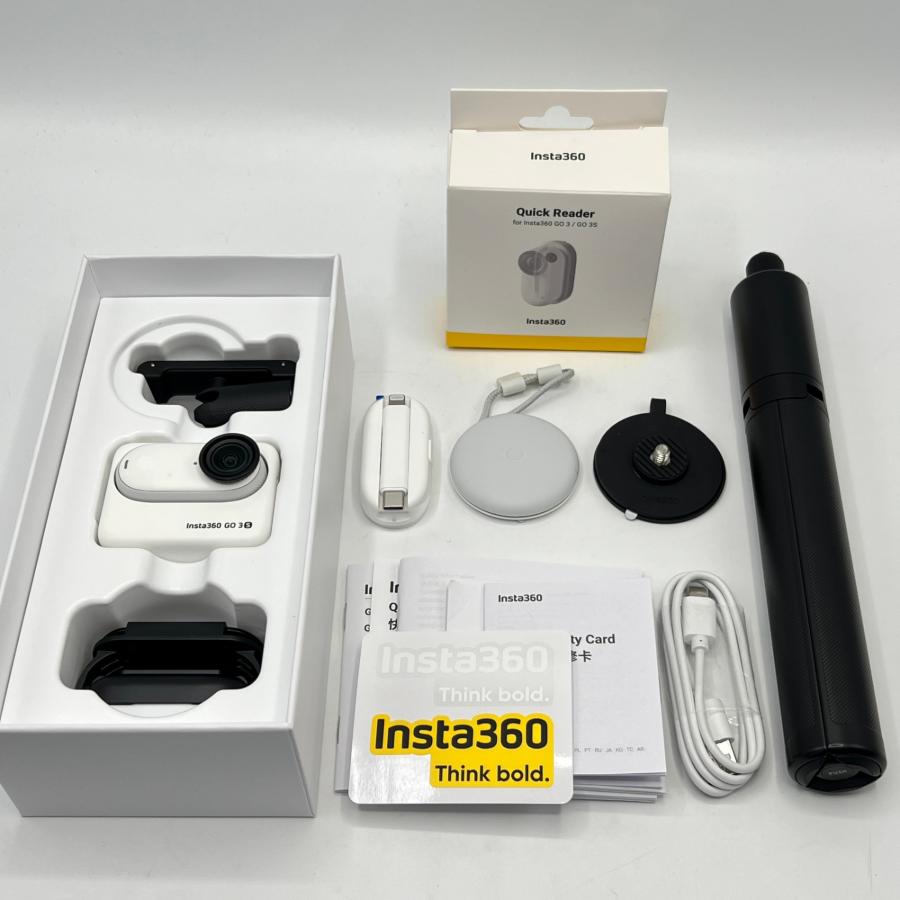 【ボーナスストア+5％】Insta360 GO 3S 128GB CINSAATA_GO3S04 見えない自撮り棒付き アークティックホワイト アクションカメラ インスタ ゴー 本体 : リ ...