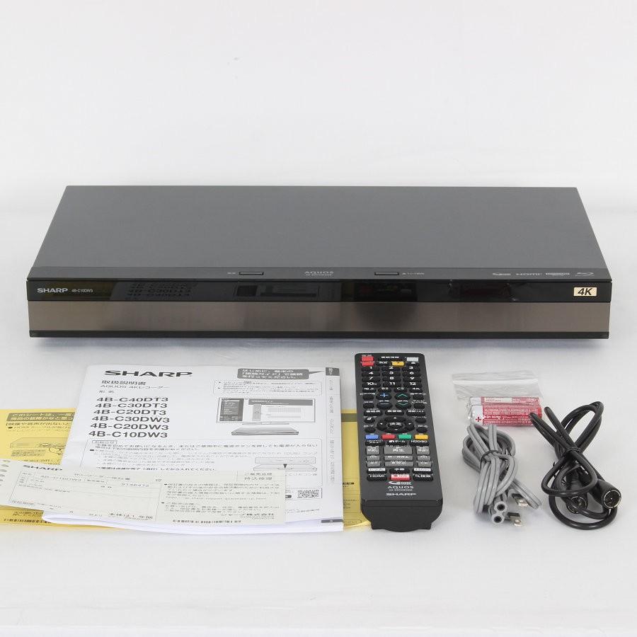 ボーナスストア+5％【美品】シャープ AQUOS 4Kレコーダー 4B-C10DW3 1TB 2チューナー ブルーレイ DVD W録画/長時間録画対応 SHARP アクオス 本体 : リファン ...