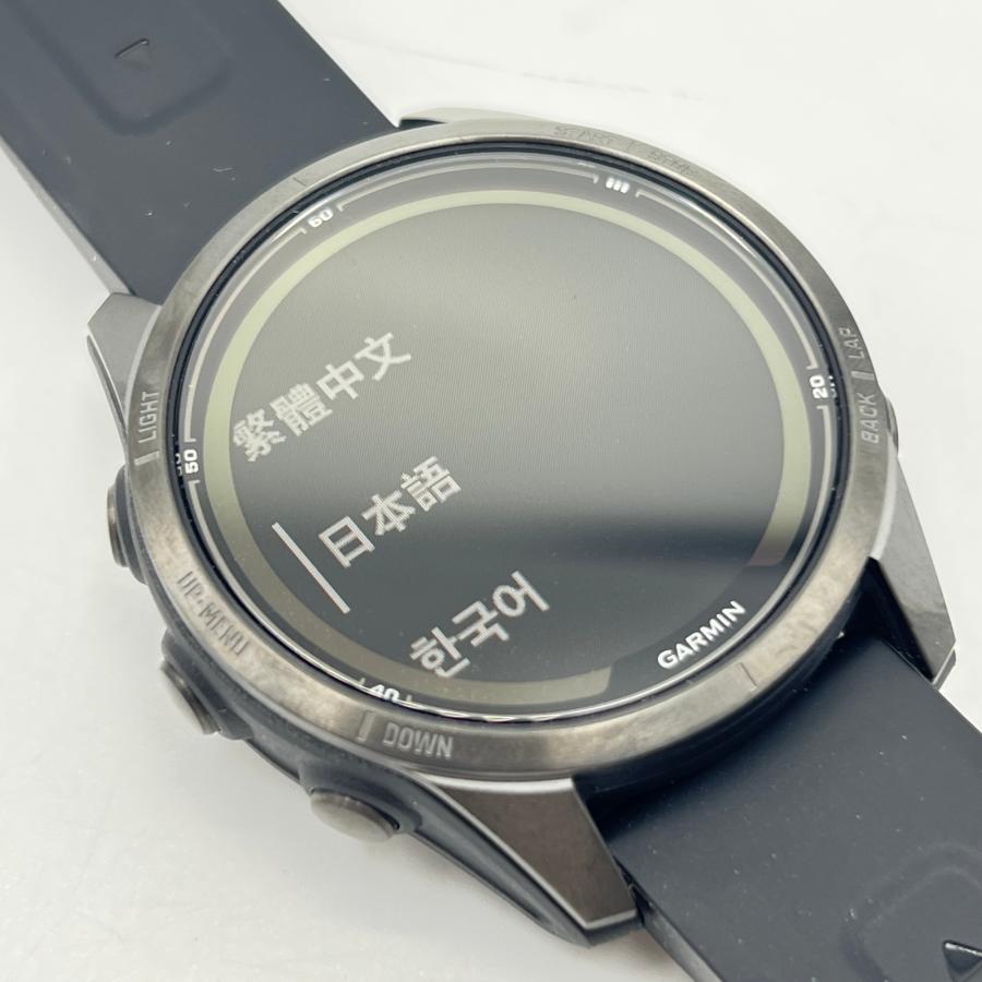 ボーナスストア+5％【美品】GARMIN fenix 7S Pro Sapphire Dual Power 010-02776-52 Ti Carbon Gray DLC Black 本体 ...