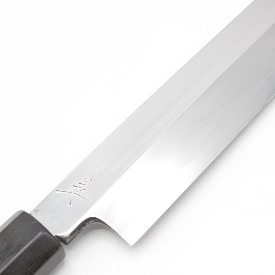 堺打刃物 英 青鋼 柳包丁 尺一 八角柄 刃渡り約330mm 柳刃 和 堺打刃物 英 青鋼 柳包丁 尺一 八角柄 刃渡り約330mm 柳刃 和