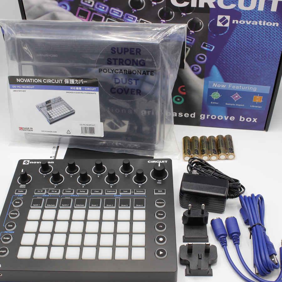 【美品】NOVATION Circuit grid-based groove box デッキセーバー付き シーケンサー リズムマシン ノベー ...
