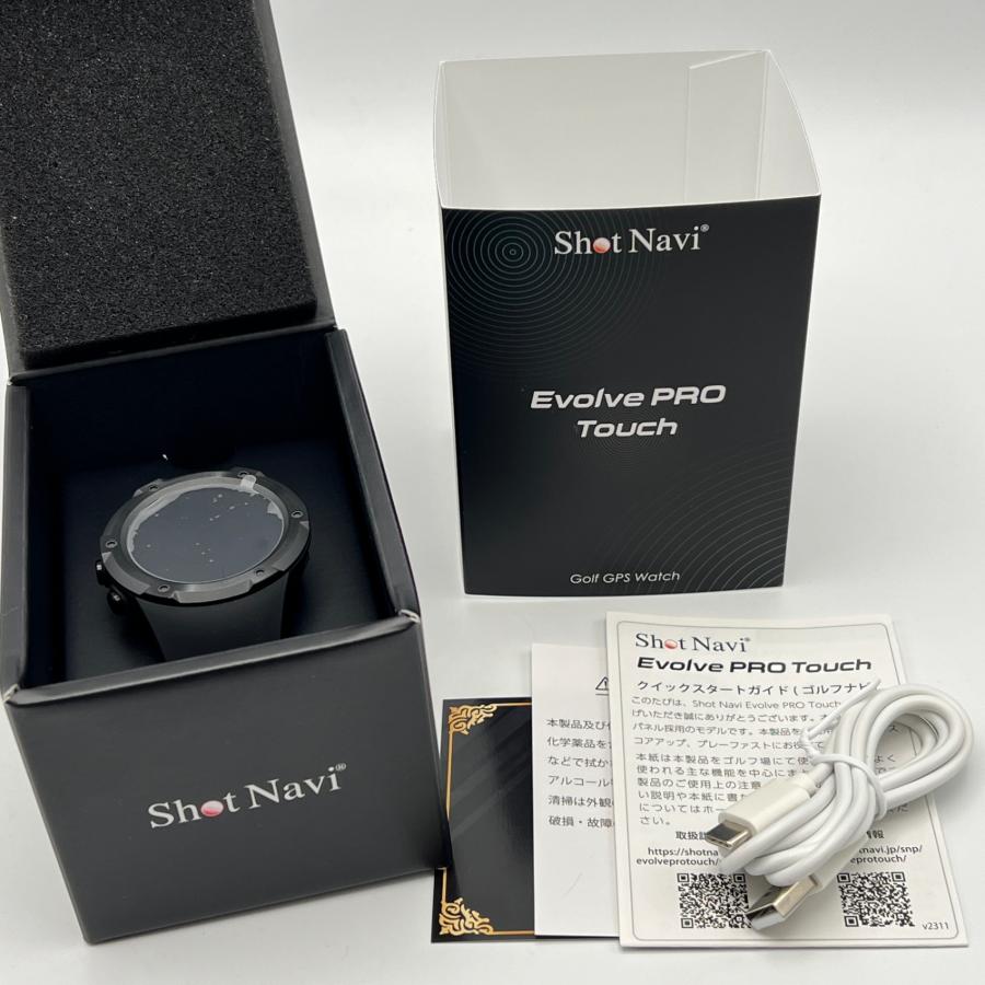 ボーナスストア+5％【新品】ShotNavi Evolve PRO Touch Black 腕時計型GPSゴルフナビ 距離測定器 ショットナビ エボルブ プロ タッチ 本体 : リファン ...
