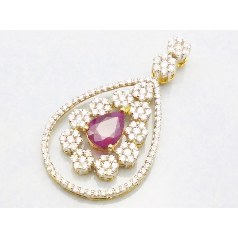 ルビーゴールドペンダントトップ ルビー1.57ct ダイヤモンド2.49ct K18 : REGGINA - 通販 - Yahoo!ショッピング