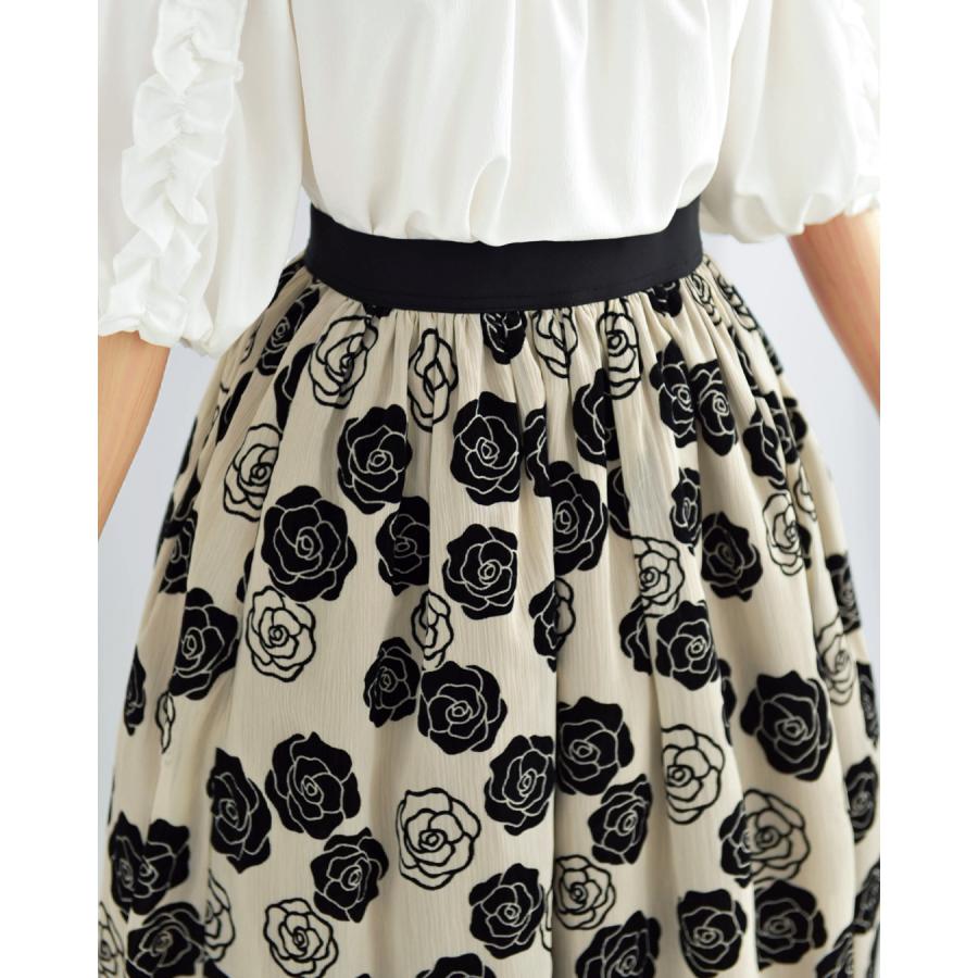 REGINA RISURRE 【ジョリ ローズ スカート】春 夏 秋 冬 ALL きれいめ キレイめ ミセス エレガント 七五三 お宮参り お呼ばれ ママ 膝下 お家洗い可 30代 40代 ...