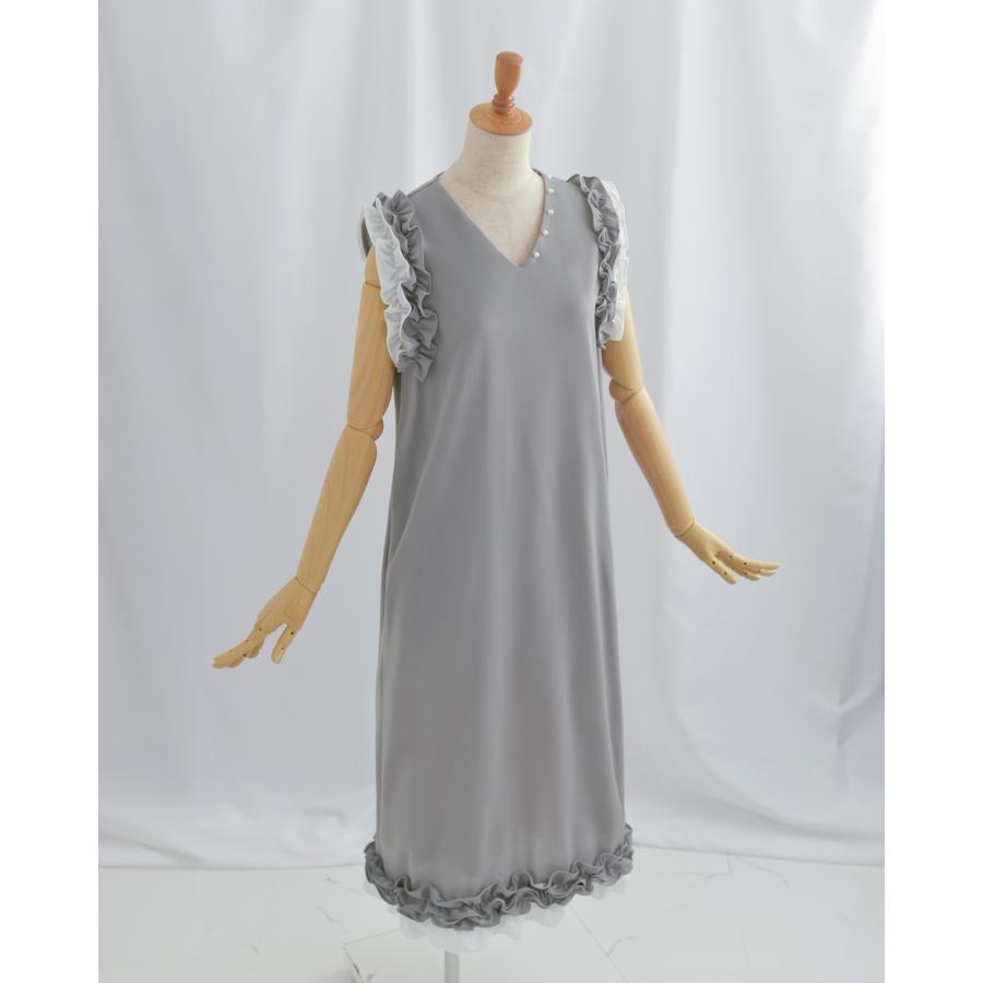 REGINA RISURRE 【レディ フリル ワンピース】春 夏 秋 冬 上品 きれいめ 膝下 ノースリーブ パール 七五三 お宮参り お呼ばれ 大きいサイズ ワンピース : レジーナ 神戸 ...