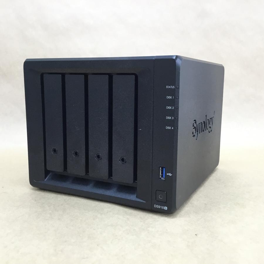 動作確認済み・システム消去済み SYNOLOGY ネットワーク接続ストレージ DS918+ SSD 512gb(256GB×2) HDD ...