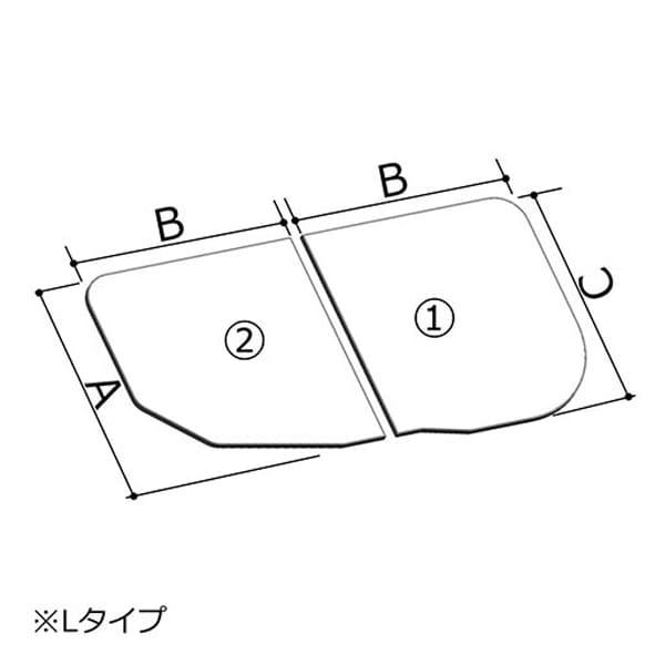INAX 【LIXIL/リクシル】INAX/イナックス 薄型保温組フタ 1600オーバル浴槽用／L勝手用＜YFK-1676B(2)L-D2＞ : リホームストア - 通販 - Yahoo!ショッピング
