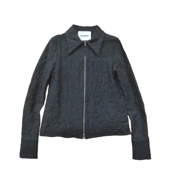 JIL SANDER（ジルサンダー） （JIL SANDER）コットン ダブルジップ ジャケット 長袖 32 ブラック J02DL0174 ウェア（新品） : Brandshop Reine ...