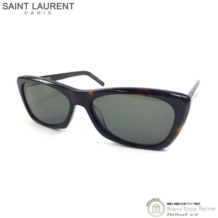 SAINT LAURENT サンローラン （SAINT LAURENT） オーバル キャットアイ べっ甲フレーム サングラス SL613 ...