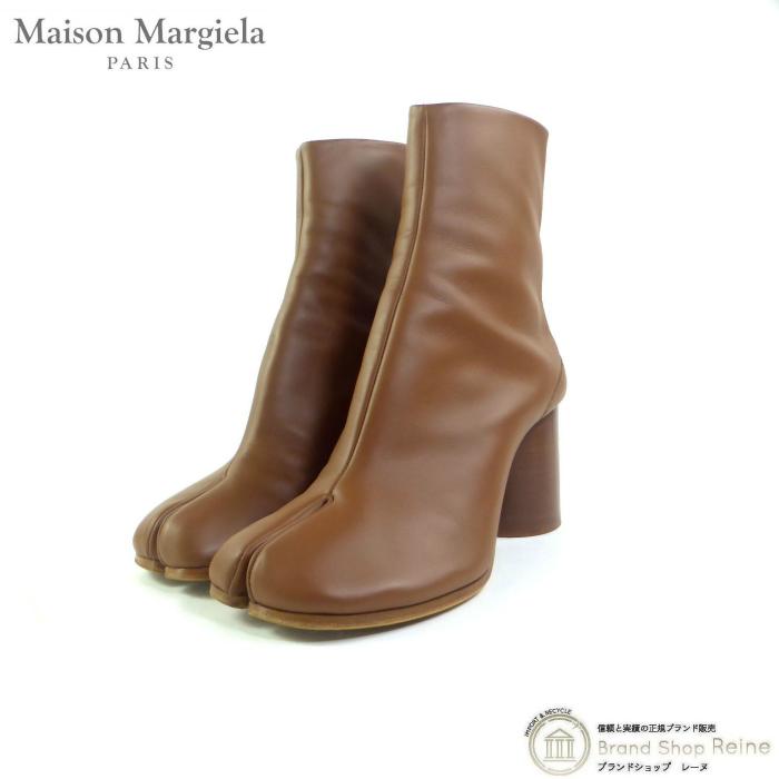 Tabi（MARTIN MARGIELA） メゾン マルジェラ （Maison Margiela） Tabi タビ 足袋 ショートブーツ カーフスキン S58WU0260 ブラウン #37 1 ...
