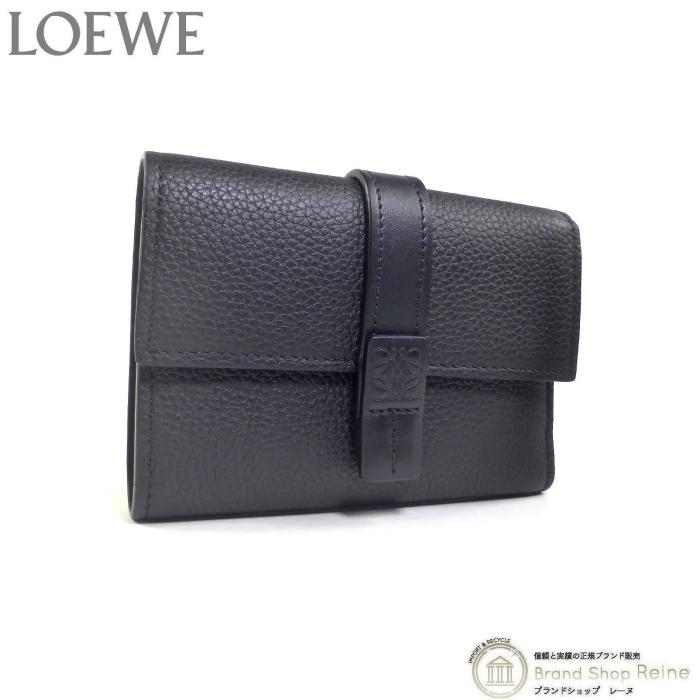 LOEWE（ロエベ） スモール バーティカル ウォレット 三つ折り コンパクト 財布 C660S86X01 ブラック（中古 ...