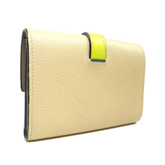 LOEWE（ロエベ） スモール バーティカル ウォレット 三つ折り コンパクト 財布 C660S86X01 ヌード×シトロネル（中古 ...