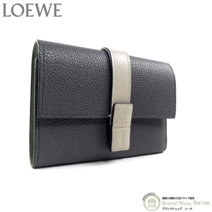 LOEWE（ロエベ） スモール バーティカル ウォレット 三つ折り コンパクト 財布 C660S86X01 グレー系（新品 ...
