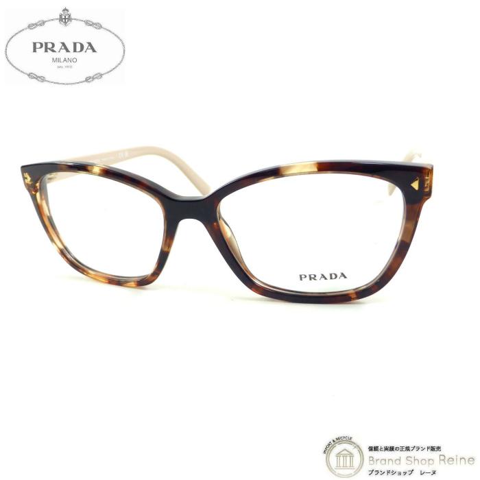 PRADA プラダ （PRADA） ウェリントン メガネ 眼鏡 VPR15Z ブラウン×ベージュ アイウェア（新品同様）中古 ...