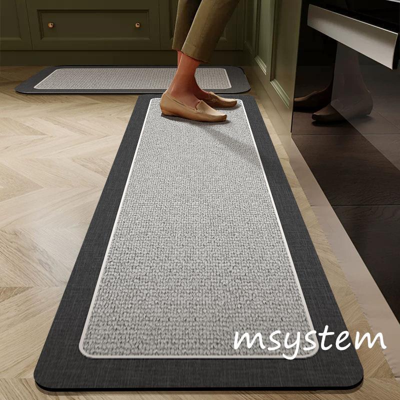 キッチンマット 珪藻土 ソフト おしゃれ 柔らかい 吸水 速乾 防汚 抗菌 消臭 アスベスト不使用 滑り止め 天然素材 大判 新生活 床暖房対応 防ダニ 北欧 洗える : q1030-msy ...