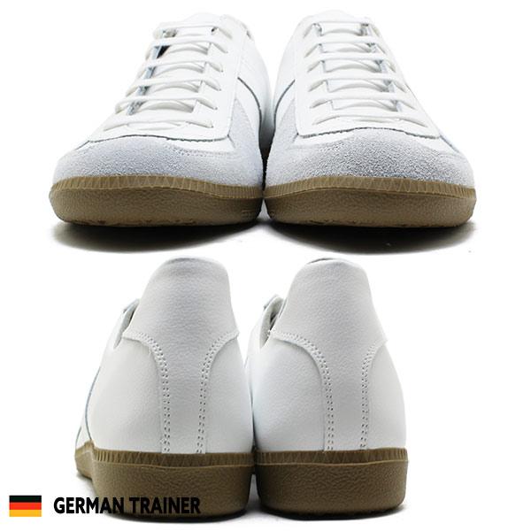 GERMAN TRAINER ＃1183 ホワイト ジャーマントレーナー レザースニーカー チェコ製 BW SOLE 大人スニーカー 本革 ...