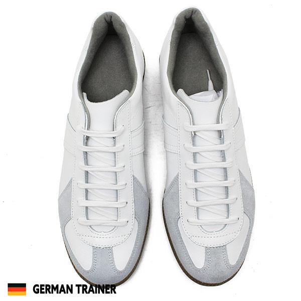 GERMAN TRAINER ＃1183 ホワイト ジャーマントレーナー レザースニーカー チェコ製 BW SOLE 大人スニーカー 本革 ...