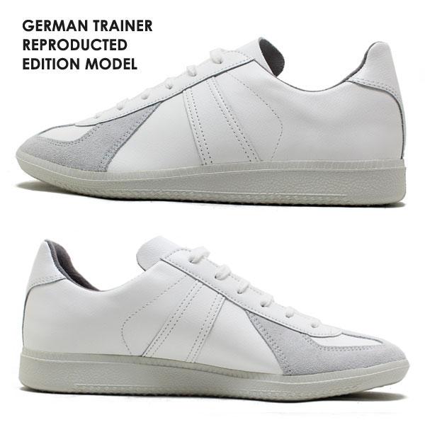 GERMAN TRAINER ＃1183 ホワイト×ホワイト ジャーマントレーナー レザースニーカー チェコ製 大人スニーカー 本革 BW ...