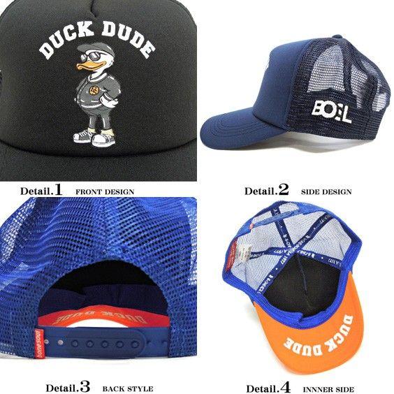 b-one-soul 帽子 DUCK DUDE メッシュキャップ スタジャンで着こなしたアメカジタイルのお洒落番長アヒルキャップ。CAP ...