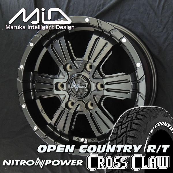 OPEN COUNTRY 送料無料 200系ハイエース ナイトロパワー クロスクロウ セミグロスブラック 215/65R16 TOYO オープンカントリーRT : カーショップRENS ...