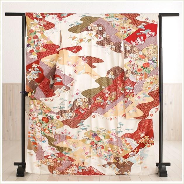 高身長トールサイズ 振袖レンタル 結婚式 fb1301 結納 卒業式 170cm前後 振り袖 着物レンタル 人気 上品 高級 正絹 白地に古典 ...