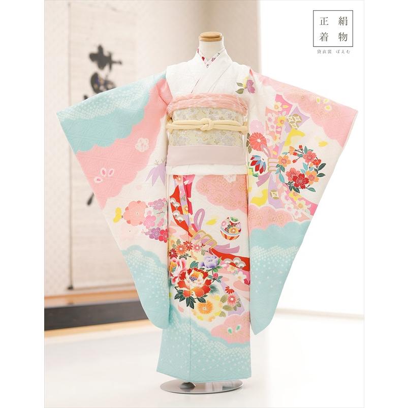 7歳 女の子 七五三 正絹 着物レンタル j7356 フルセット 上質 753 子供着物 七草 レトロ 最高級着物 上品 2023「しゃれっこ」ブランド 白地に慶花金彩束ね熨斗 : 貸衣裳ぽ ...