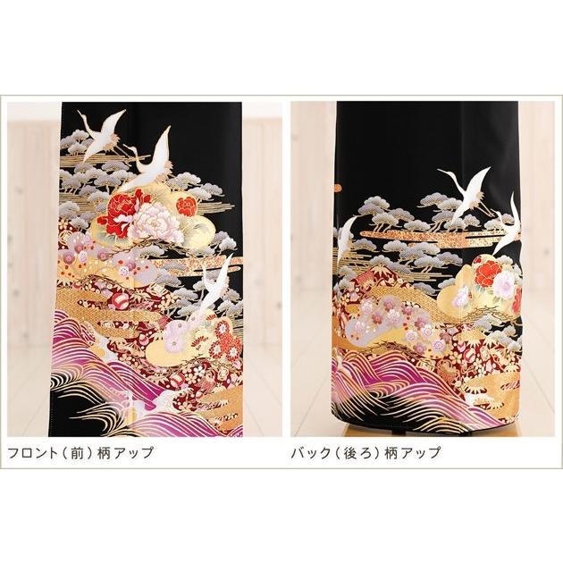 留袖レンタル 黒留袖 ts116 結婚式 着物レンタル 留め袖 フルセット 正絹 tomesode 人気 母親 親族 チャペル 神前式 京友禅 飛翔鶴に絢爛華模様 : ts116 : 貸衣裳ぽ ...