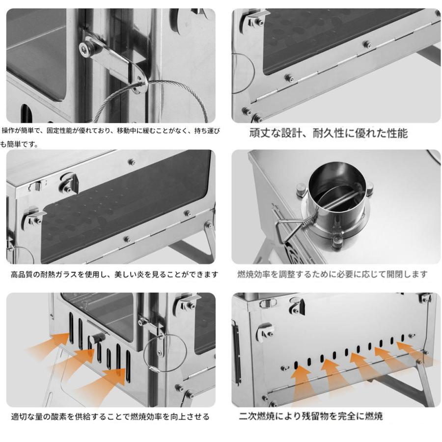 折り畳み コンパクト 二次燃焼 薪ストーブ 大 【煙突付き テントストーブ キャンプストーブ】 : スラックラインショップRENY - 通販 - Yahoo!ショッピング