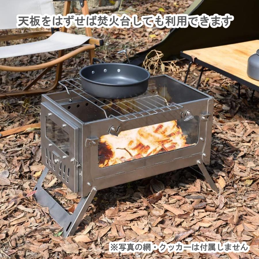 折り畳み コンパクト 二次燃焼 薪ストーブ 大 【煙突付き テントストーブ キャンプストーブ】 : スラックラインショップRENY - 通販 - Yahoo!ショッピング