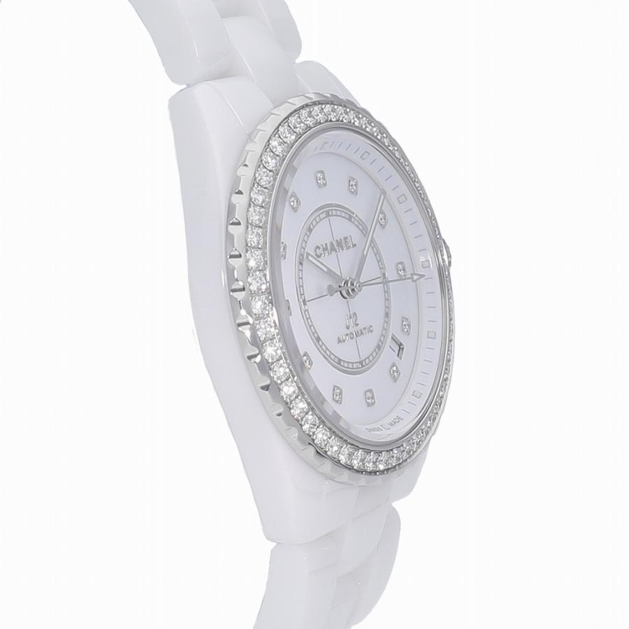 CHANEL（シャネル） [新品]シャネル J12 キャリバー12.1 ダイヤモンドベゼル 38MM ホワイト＊12Pダイヤ H7189 ...
