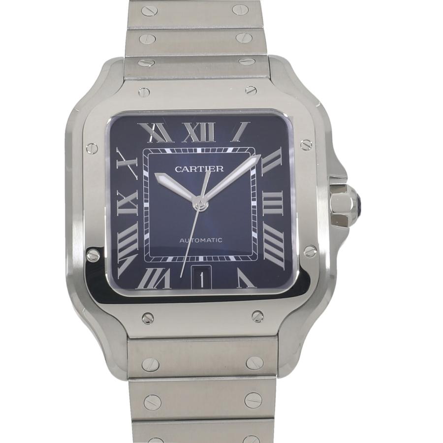 SANTOS DE CARTIER [新品]カルティエ サントス ドゥ カルティエ LM WSSA0071 ブルー メンズ 送料無料 腕時計 ...