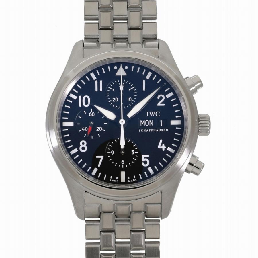 パイロット・ウォッチ [中古]IWC パイロットウォッチ クロノグラフ IW371704 ブラック メンズ 送料無料 腕時計 : れんず ...