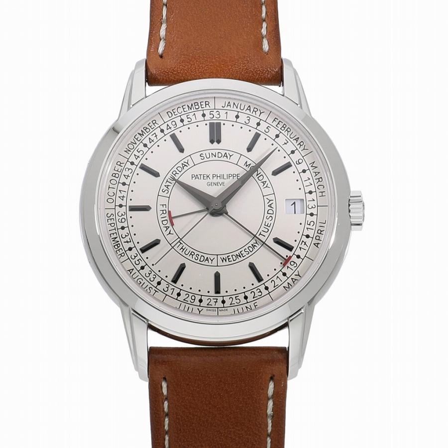カラトラバ パテックフィリップ コンプリケーション ウィークリー カレンダー シルバー 5212A-001 メンズ 中古 送料無料 腕時計 ...