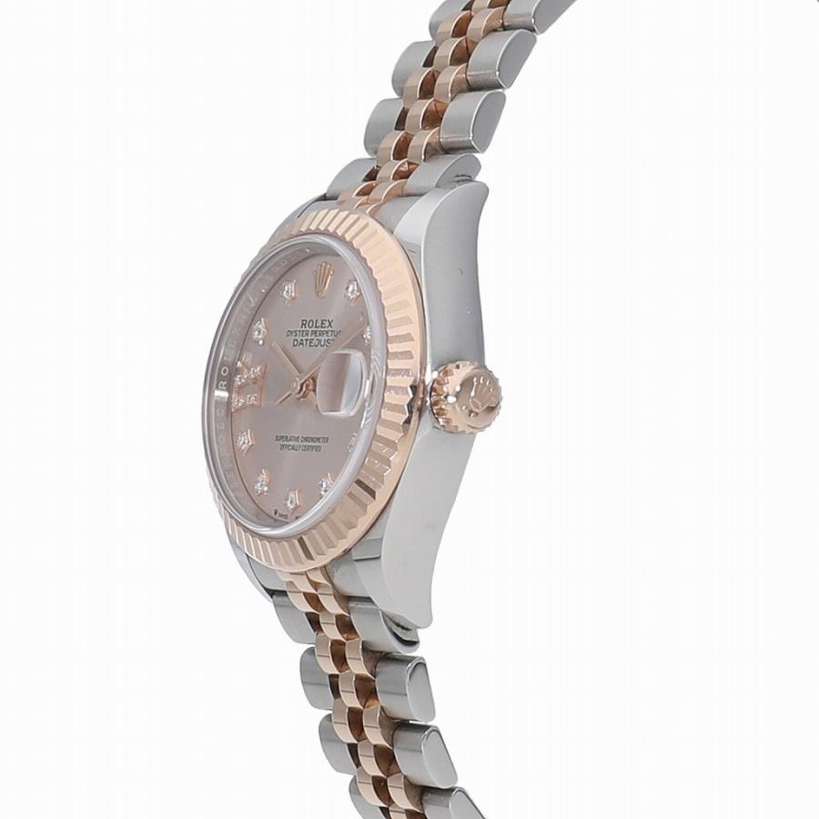 ロレックス レディ デイトジャスト 28 ロゼカラー×スターダイヤ×IXダイヤ 279171G ランダム 中古 レディース 送料無料 腕時計 ...