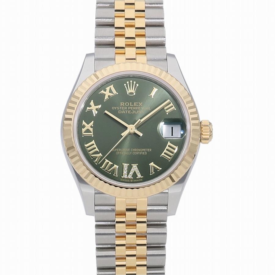 デイトジャスト ロレックス 31 オリーブグリーン×VIダイヤ 278273 ランダム レディース 未使用 送料無料 腕時計 : れんず ...