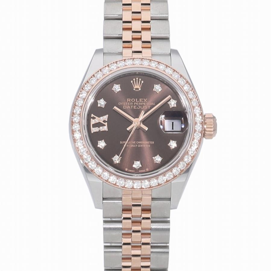 デイトジャスト [新品]ロレックス レディ 28 チョコレート＊9Pスター/IXダイヤ 279381RBR レディース 送料無料 腕時計 ...