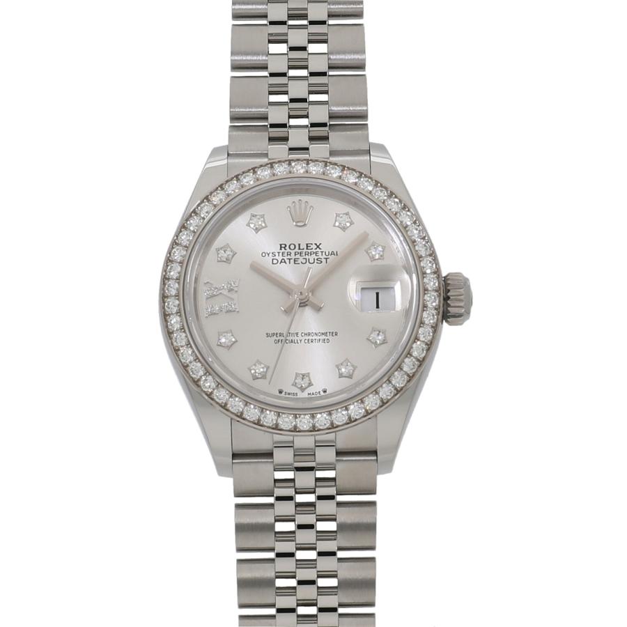 デイトジャスト [未使用]ロレックス レディ 28 279384RBR ランダム シルバー×9Pスター×IXダイヤ レディース 送料無料 腕 ...